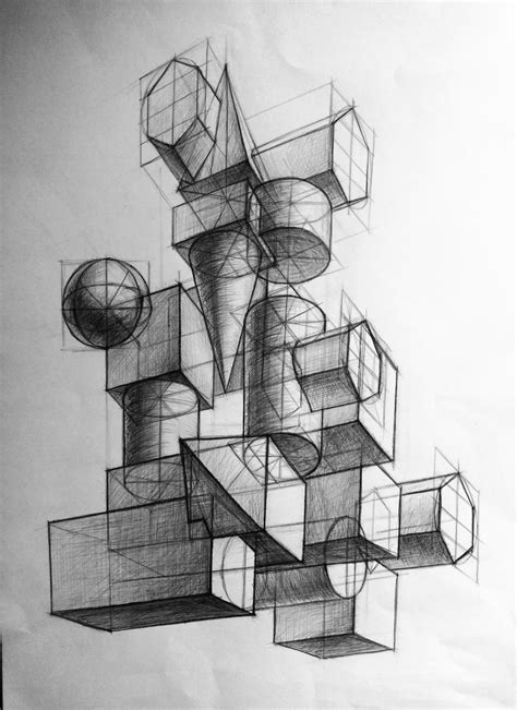 Artstation Композиция из геометрических фигур