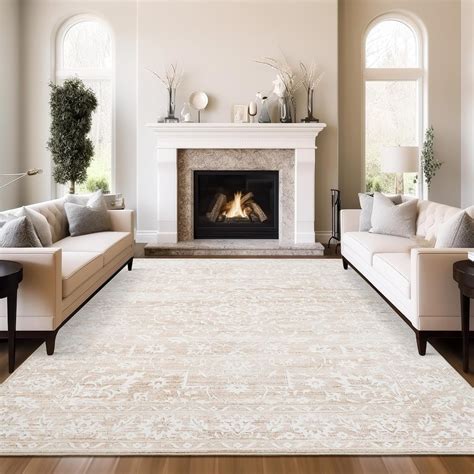 Soalmost 8x10 Area Rugs For Living Room Stain Resistant Washable Rugs