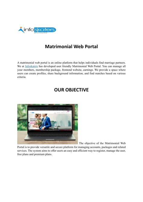 ppt matrimonial web portal powerpoint presentation free download
