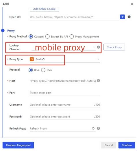 configuring mobile proxy into bitbrowser in a few steps