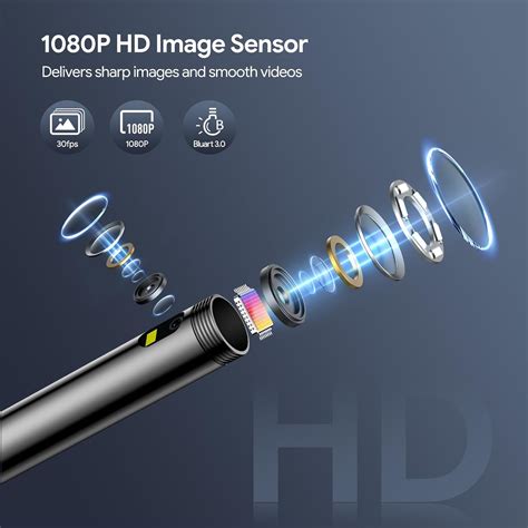 Depstech Ds590 Dual Lens Endoscope Camera With 5 Ips Screen