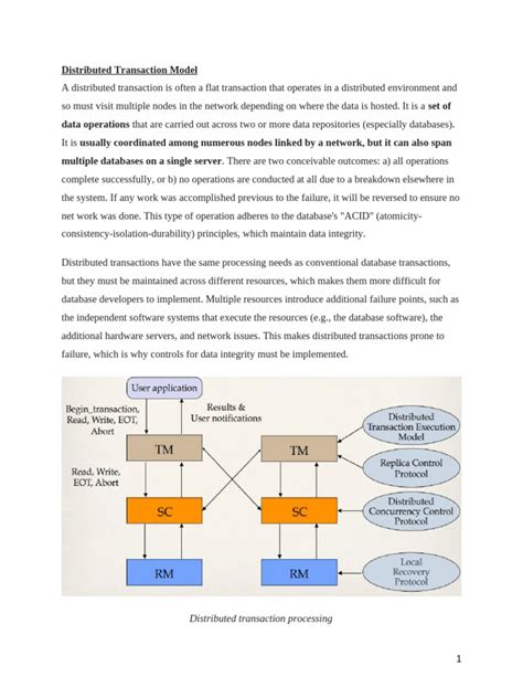 Distributed Transaction Model Pdf Database Transaction