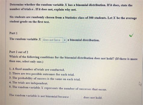 Solved Determine Whether The Random Variable X Has A