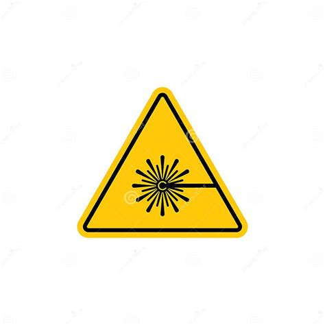 Laser Warning Icon Set Notice For Areas With Laser Radiation And
