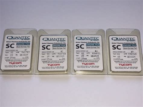 Lot Of Quantec Niti Endodontic File Safe Cutting Tips 8 Files1520
