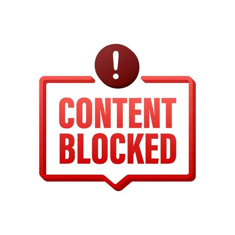 Content Blocked Label On White Background Motion Graphics K
