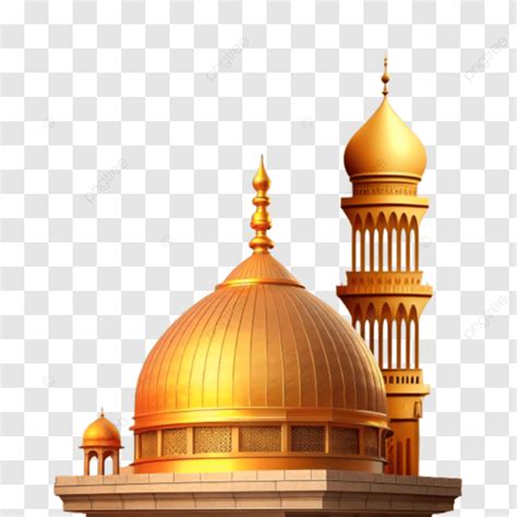 명확한 배경을 가진 황금 돔 사원 황금 돔 모스크 돔 모스크 모스크 템플릿 Png 일러스트 및 이미지 에 대한 무료 다운로드 Pngtree