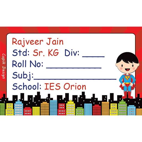 Personalized School Book Labels Get Organized With Custom Book