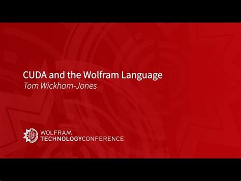 Free Video Cuda And The Wolfram Language Latest Developments And
