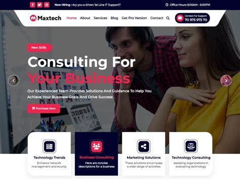 Maxtech Modern It And Programming Wordpress Theme