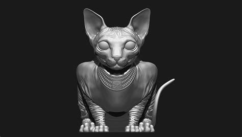 Stl File Sphynx Cat 🐱・3d Print Design To Download・cults