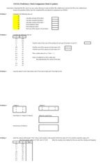 EXCEL Proficiency Assignment EXCEL Proficiency Check Assignment Total Points Instructions