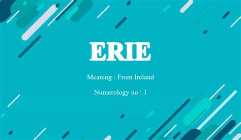 Erie Name Meaning