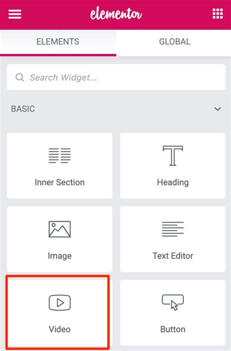 Custom Aspect Videos With Elementor