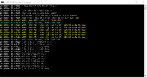 T Rex NVIDIA GPU Miner Windows Linux Supported Algorithms Performance