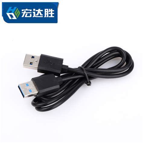 双头usb数据线两头公对公笔记本电脑散热器移动硬盘车载usb连接线 虎窝淘