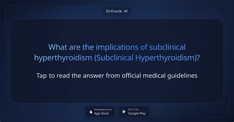 What Are The Implications Of Subclinical Hyperthyroidism Subclinical Hyperthyroidism