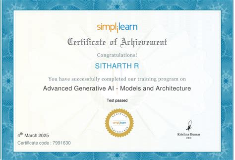 generativeai aimodels deeplearning upskilling simplilearn sidharth r