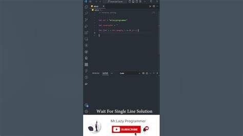 Reverse String Javascript In Single Line Javascript Javaprogramming
