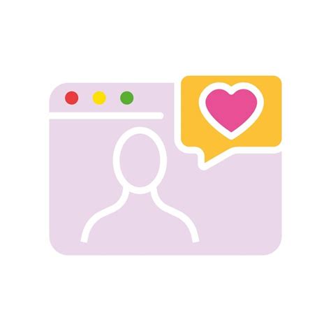Premium Vector Dating Site Line Icon Heart Communication