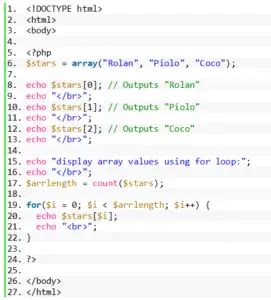 FREE Array And Array Functions In PHP SOURCE CODE