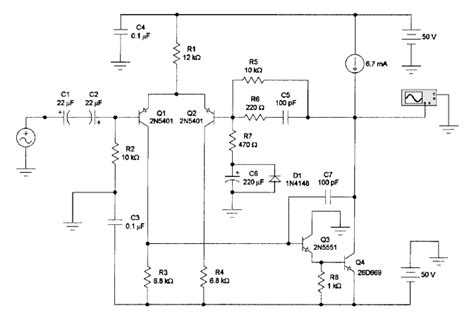 Differential Amplifier Transistor Circuit Diagrams