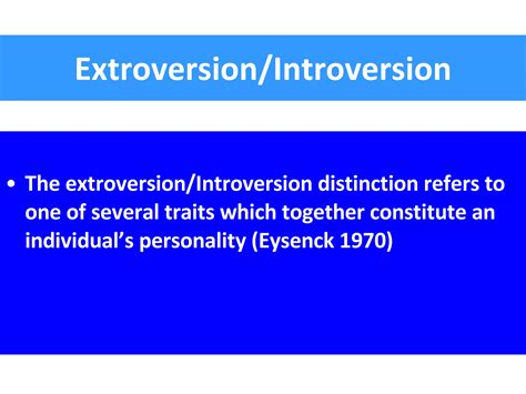 Extroversion Introversion Ppt