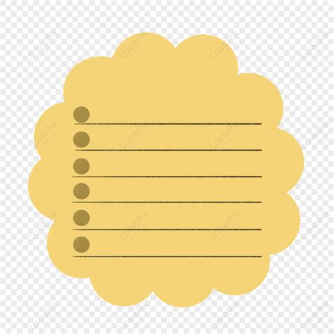 노란색 추상 레이스 포스트잇 노트 일러스트 메모 메모지 손 스티커 편지 학교매일여름 Png 일러스트 무료 다운로드 Lovepik