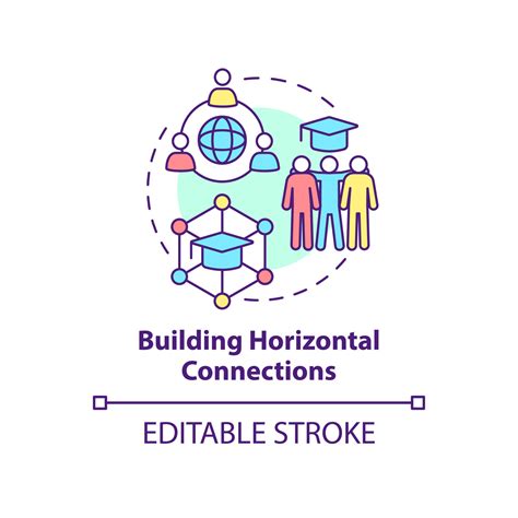 Building Horizontal Connections Concept Icon Principle Of Learning Abstract Idea Thin Line