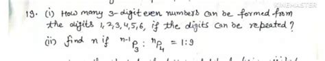 I How Many 3 Digit Even Numbers Can Be Formed From The Digits 1 2 3