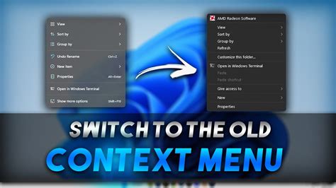 🛠️switch to the default context menu right click menu in windows 11 youtube