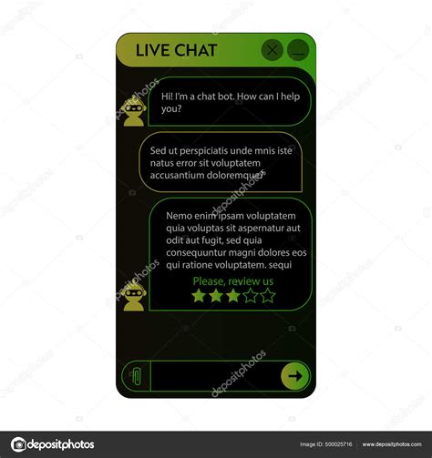 Chatbot Window Dark Mode Stock Vector Image By ©kandella 500025716