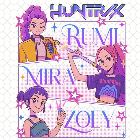 Kpop Demon Hunters Png Kpop Demon Hunters Png Kpop Huntrix Fan Ts
