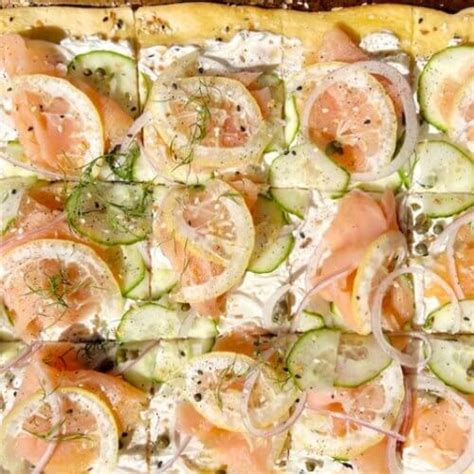 Smoked Salmon Flatbread Recipe Made With Crescent Roll Dough
