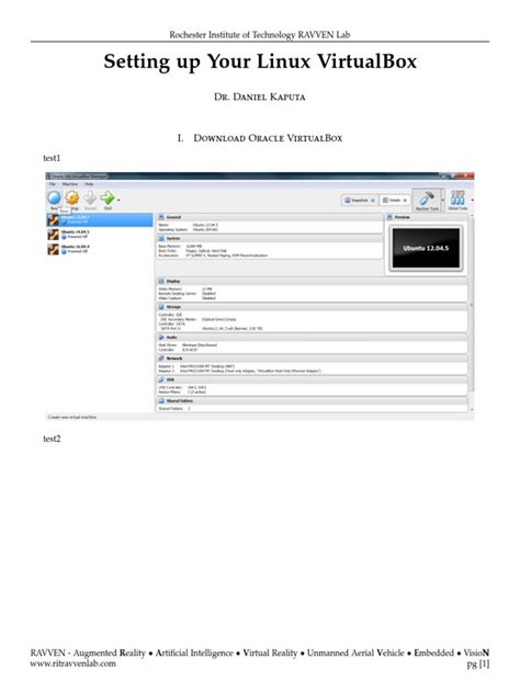 Setup Linux Virtualbox Pdf Augmented Reality Information Science