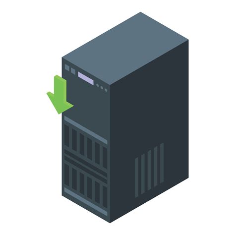 Office Server Backup Icon Isometric Style Vector Art At Vecteezy