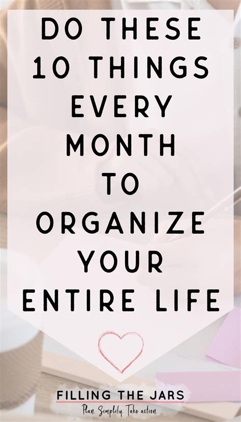 10 Productive Things To Do Every Month That Will Organize Your Entire