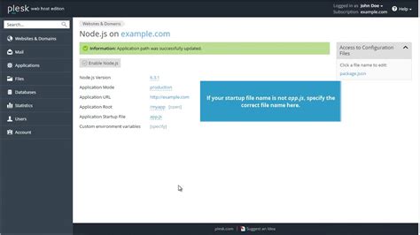 Nodejs Application En Plesk Youtube