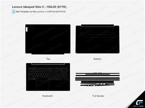 Lenovo IdeaPad Slim 5 15IIL05 81YK 2020 Cut File Template CutFileLabs