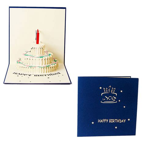 3 Tier Birthday Cake 3d Pop Up Greeting Handmade K Vicedeal