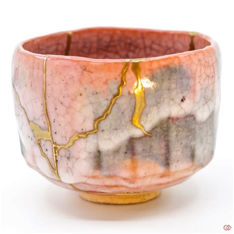 Authentic Kintsugi Pottery Tea Bowl The Kintsugi Labo Japan