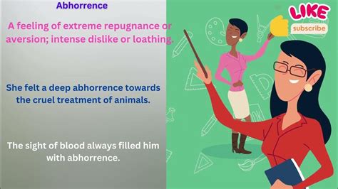 Abhorrence Meaning In English With Example Youtube