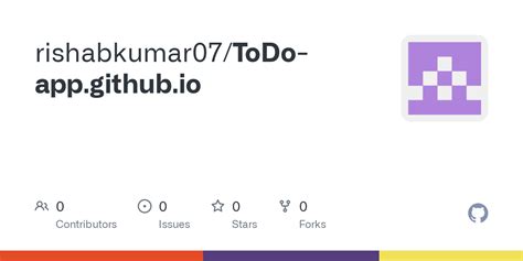 Github Rishabkumar07todo