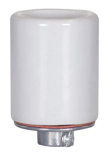 Keyless 3 Terminal Grounded Porcelain Socket W Metal Cap 25 Ips Metal
