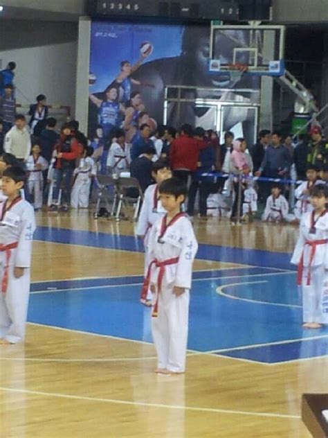 상교 사랑하는 우리 아들 이제 2학년 나이로는 9살 태어나서 처음으로 국가에서 실시하는 시험 보는 날 일년 동안 태권도 도장 다니며 갈고 닦은 실력을 평가 받기