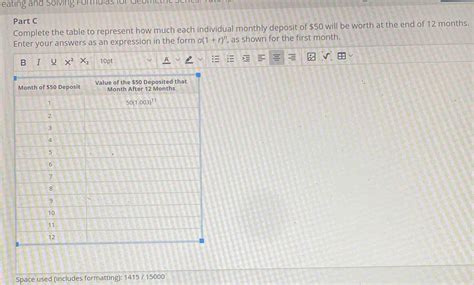 solved reating and solving formulas for geome part c complete the