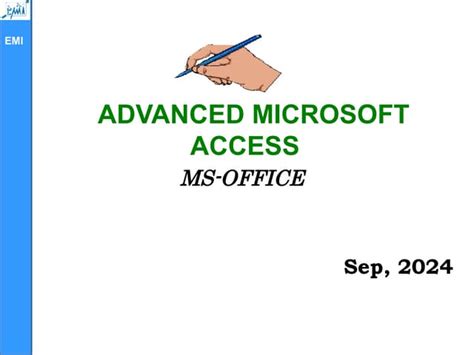 Advanced Microsoft Access 2010 Training On Ms Ppt