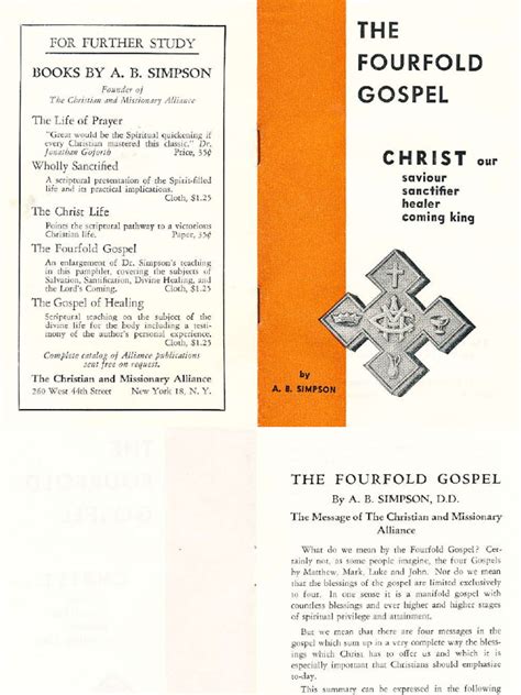 The Fourfold Gospel Ab Simpson Pdf