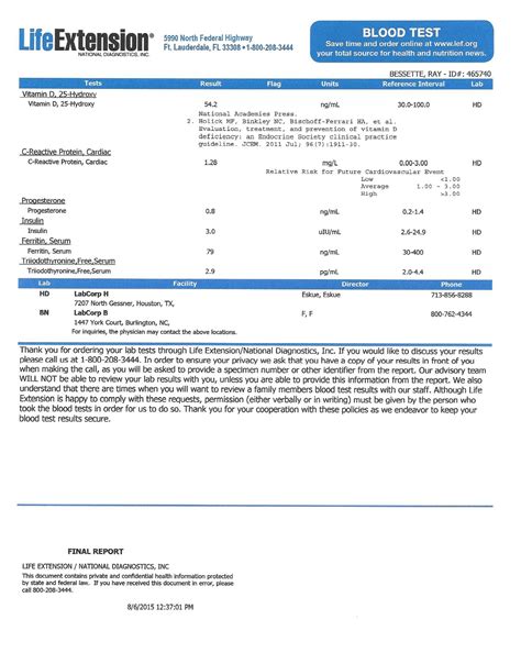 Labcorp 10 Panel Test Results