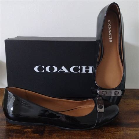 Coach Shoes Coach Black Patent Leather Ballerina Flats Poshmark